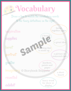 Fancy Nancy Aspiring Artist Unit Study ~ Storybook Snippets